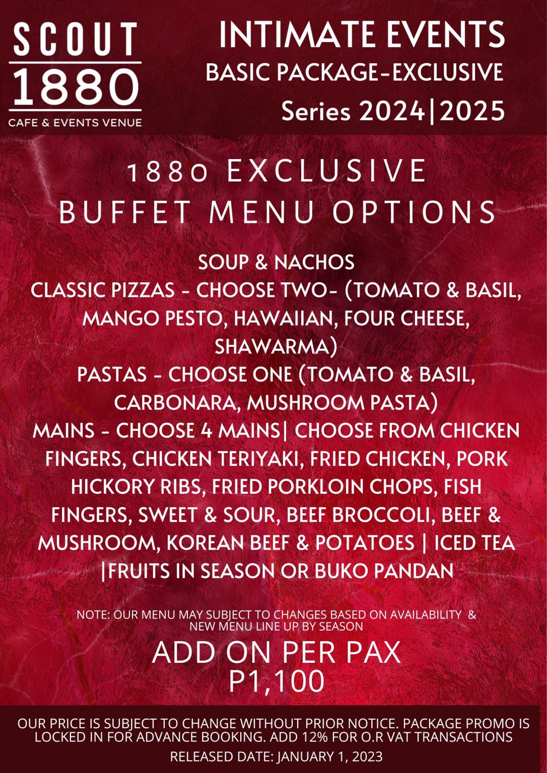 BASIC PACKAGE- 1880 EXCLUSIVE – Scout1880